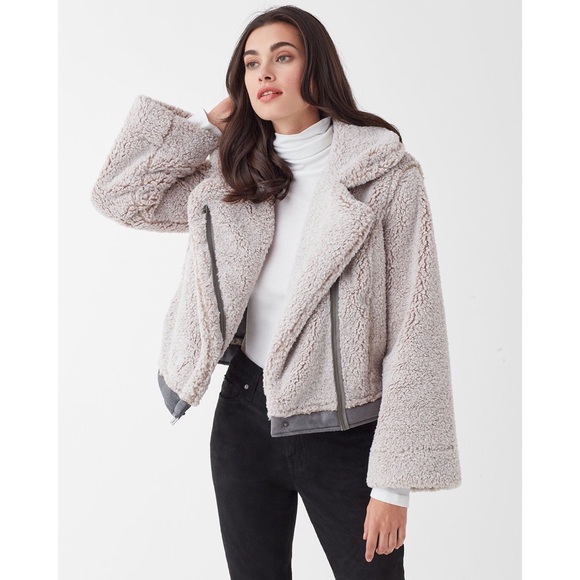 Splendid | Jackets & Coats | Leo Asymmetrical Faux Fur Moto Teddy Jacket | Poshmark